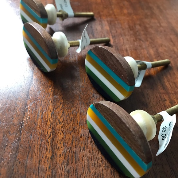 Anthropologie | Accents | Drawer Or Cabinet Door Pulls Wood Stripe ...